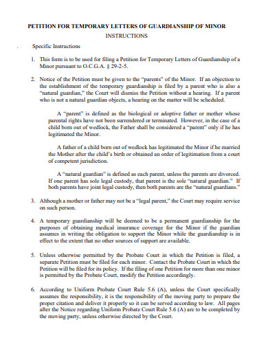 Guardianship Letter - FREE 10+ Examples, Format, Sample | Examples