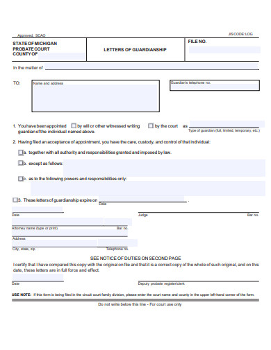 Guardianship Letter - FREE 10+ Examples, Format, Sample | Examples