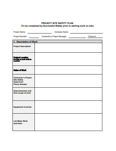 Written Safety Plan - 10+ Examples, Format, Pdf | Examples