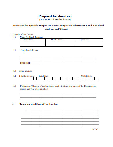 Donation Proposal - 10+ Examples, Format, Pdf | Examples