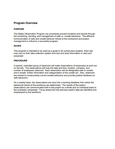Safety Observation - 12+ Examples, Format, Pdf | Examples