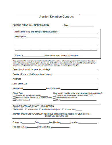 Donation Contract - 10+ Examples, Format, Pdf | Examples