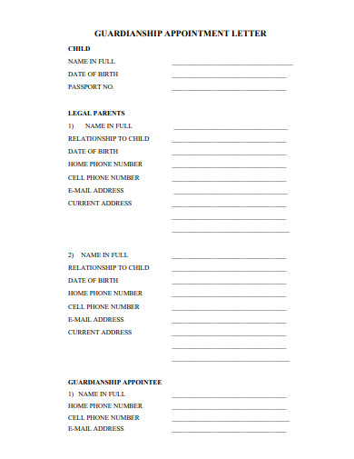 Child Guardianship Letter - 4+ Examples, Format, How to Write, PDF