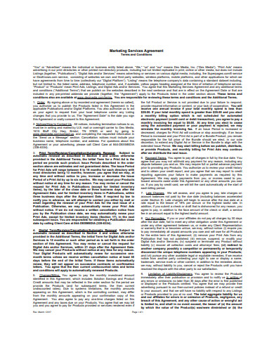 Digital Marketing Services Agreement - 6+ Examples, Format, Pdf