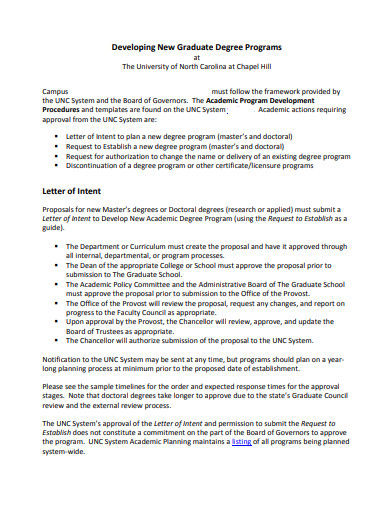 Graduate School Letter of Intent - FREE 9+ Examples, Format, Sample ...