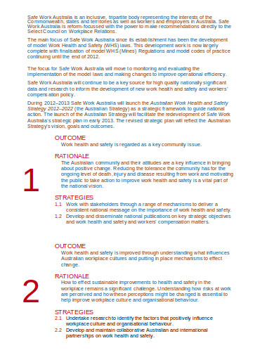 Safety Strategic Plans - 11+ Examples, Format, Pdf | Examples