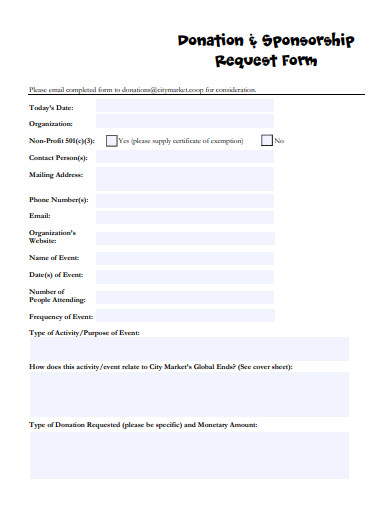 Donation Request Form - 10+ Examples, Format, Pdf | Examples