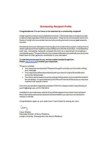 Scholarship Profile - 9+ Examples, Format, How to make, Pdf