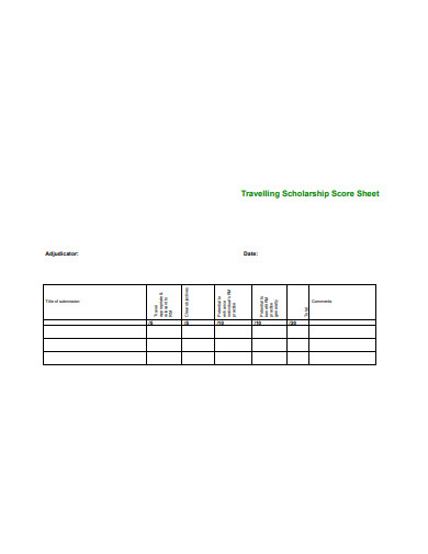Scholarship Scoring Sheet - 5+ Examples, Format, Pdf | Examples