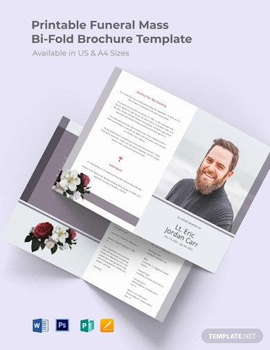 Funeral Program Brochure - 18+ Examples, Format, Pdf | Examples