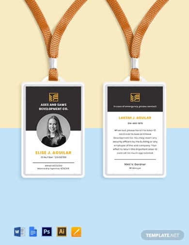 Professional ID Card - 18+ Examples, Format, Pdf | Examples