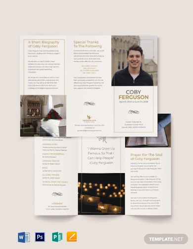 Funeral Program Brochure - 18+ Examples, Format, Pdf | Examples