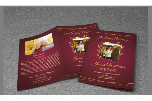 Funeral Program Brochure - 18+ Examples, Format, Pdf | Examples
