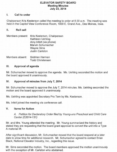 Safety Meeting Minutes - 23+ Examples, Format, Pdf | Examples