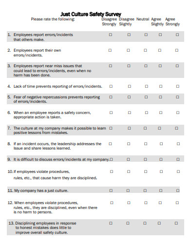 Safety Culture Survey - 13+ Examples, Format, Pdf | Examples