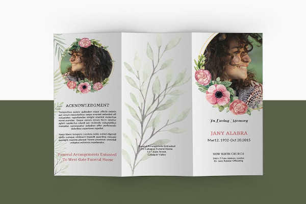 Funeral Trifold Brochure - 16+ Examples, Format, Pdf | Examples