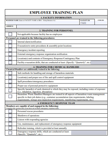 10 Employee Training Plan Examples Development Program Performance Examples