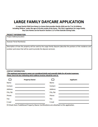 Daycare Application Form - 10+ Examples, Format, Pdf | Examples
