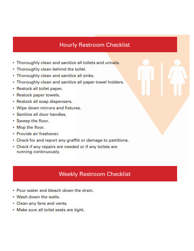 Restroom Checklist - 10+ Examples, Format, Pdf | Examples
