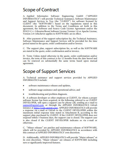 IT Support Contract - 7+ Examples, Format, Pdf | Examples