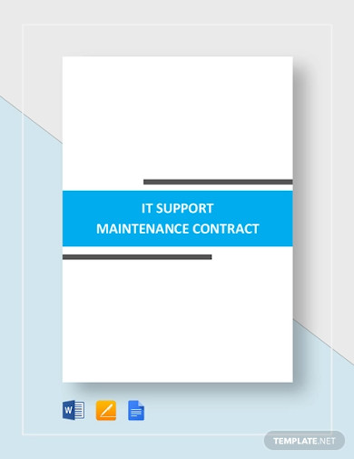 IT Support Contract - 7+ Examples, Format, Pdf | Examples