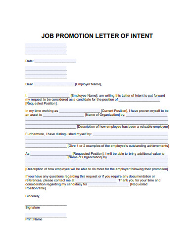 Letter Of Intent for a Job - 7+ Examples, Format, Sample | Examples