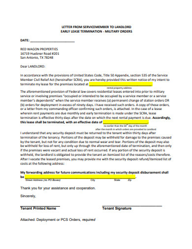 Lease Termination Letter 10 Examples Format Sample Examples