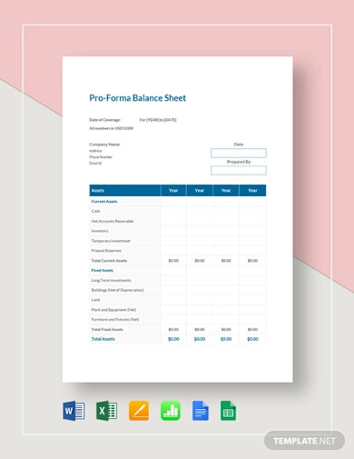 Proforma - 10+ Examples, Format, Sample | Examples
