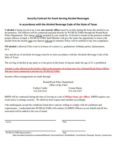 Security Contract - 10+ Examples, Format, Pdf | Examples
