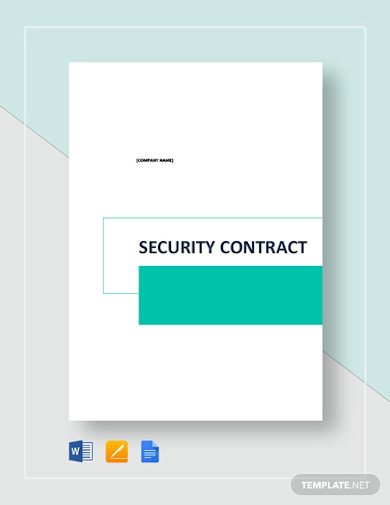 Security Contract - 10+ Examples, Format, Pdf | Examples