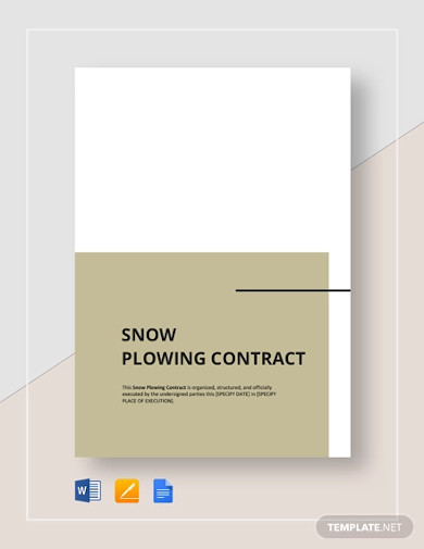Snow Plowing Contract - 10+ Examples, Format, Pdf | Examples