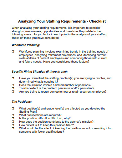 Staffing Plan - 10+ Examples, Format, Pdf | Examples
