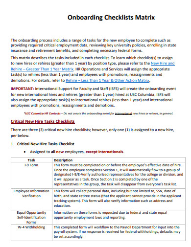 Onboarding Checklist - 16+ Examples, Format, Pdf | Examples