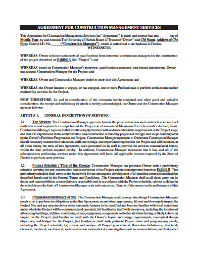 Pre-construction Services Agreement - 10+ Examples, Format, Pdf | Examples