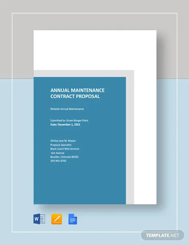Maintenance Proposal - 23+ Examples, Format, Pdf | Examples