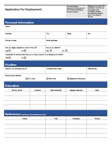 15+ Application Form Examples [ Employee, Business, Student ] | Examples