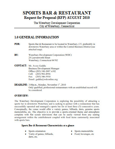 Restaurant Proposal - 15+ Examples, Format, Pdf | Examples