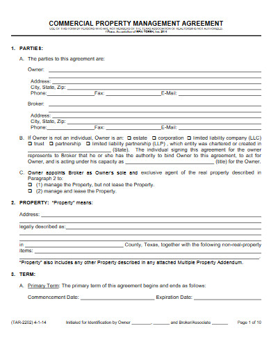 Property Management Agreement - 10+ Examples, Format, Pdf | Examples