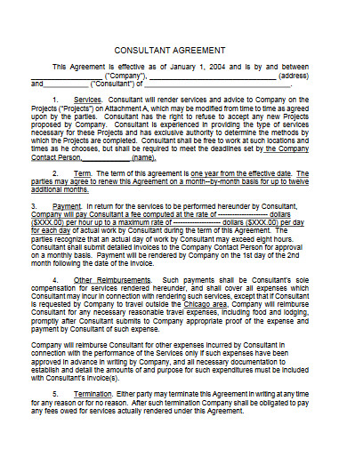 Consultant Agreement - 10+ Examples, Format, Pdf | Examples