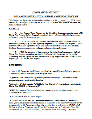 Cooperation Agreement - 10+ Examples, Format, Pdf | Examples