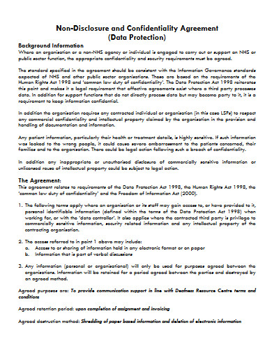 Data Confidentiality Agreement - 10+ Examples, Format, Pdf | Examples