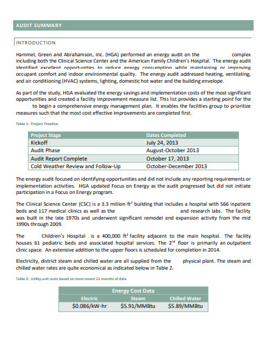 Energy Audit Report - 10+ Examples, Format, Pdf | Examples