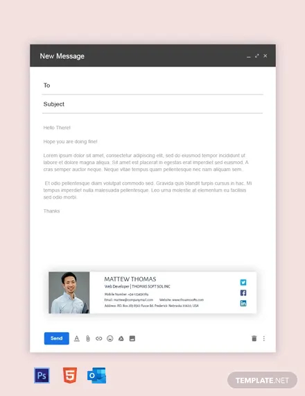 Software Developer Email Signature - 6+ Examples, Format, Sample