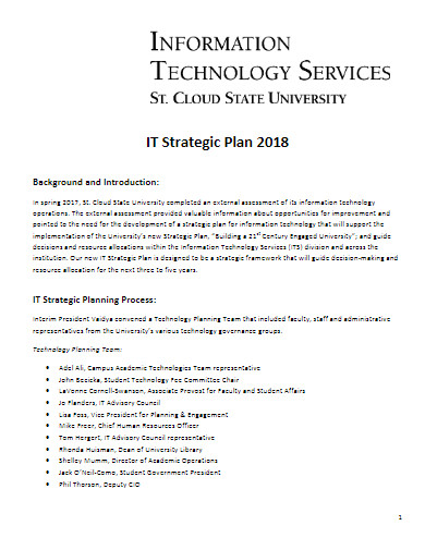 IT Strategy Plan - 10+ Examples, Format, Pdf | Examples