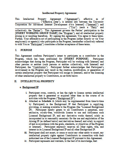Intellectual Property Agreement - 10+ Examples, Format, Pdf | Examples