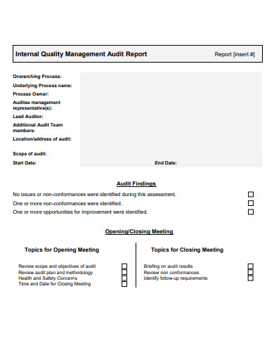 Quality Audit Report - 10+ Examples, Format, Pdf | Examples