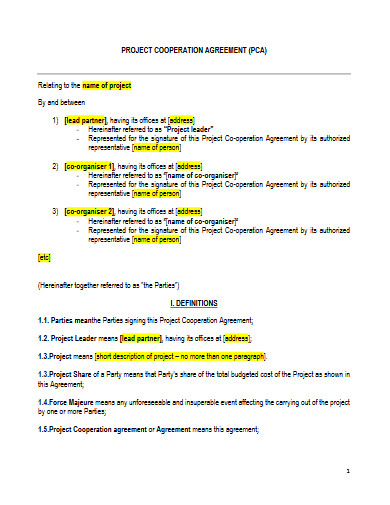 Cooperation Agreement - 10+ Examples, Format, Pdf | Examples