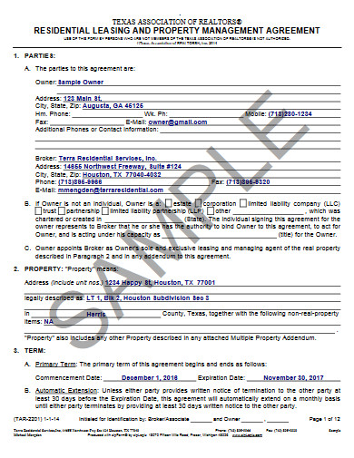 Property Management Agreement - 10+ Examples, Format, Pdf | Examples