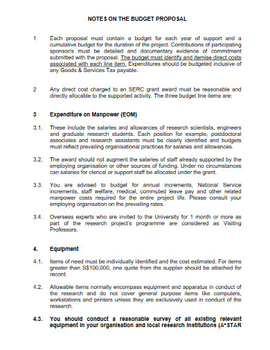 Research Budget - 11+ Examples, Format, Pdf | Examples