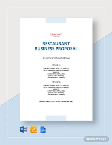Restaurant Proposal - 15+ Examples, Format, Pdf | Examples